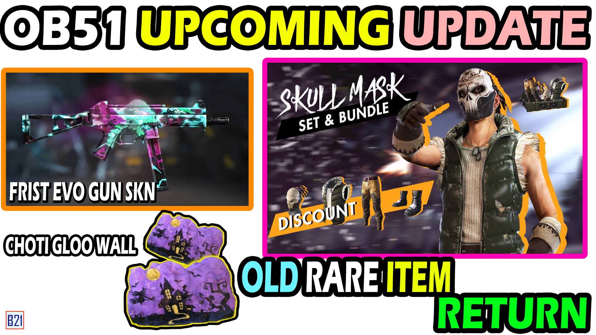 FREE FIRE OLD ITEM RETURN OB51 NEW UPDATE - My B21